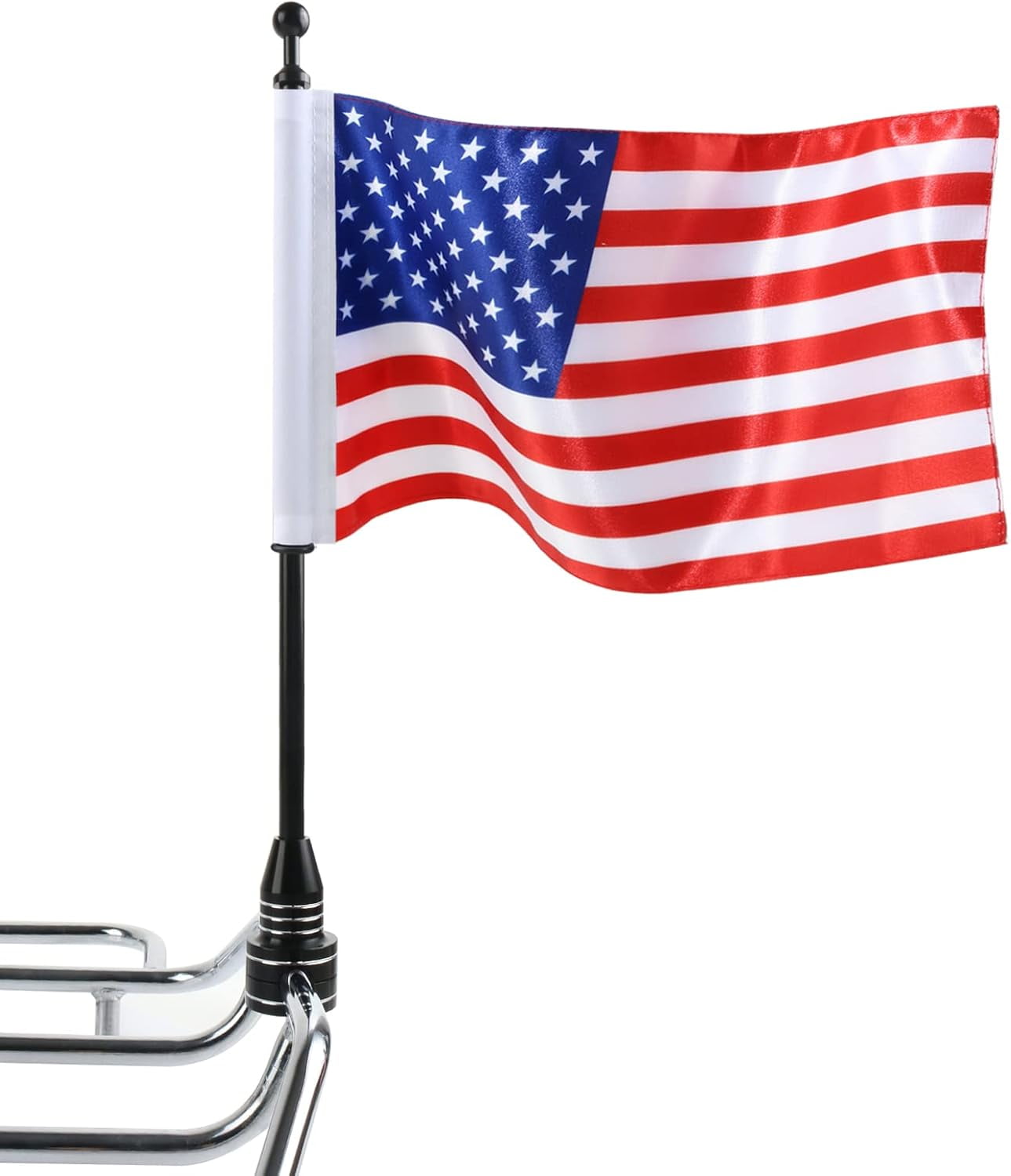Motorcycle Flagpole Mount and American Flag USA Outdoor Flags Luggage ...