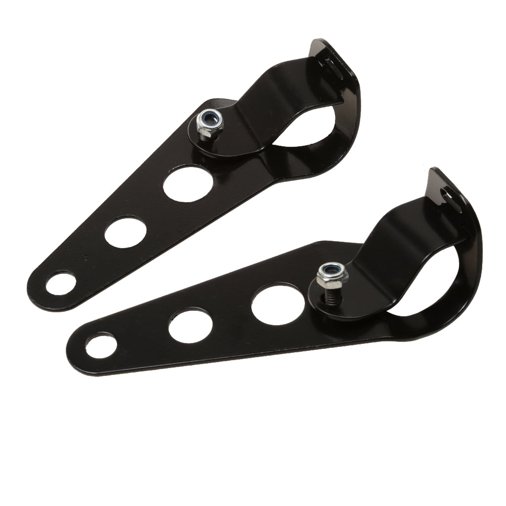 Motorcycle Flat Black Head Light Bracket Fork Mount Ear 27mm-32mm ...