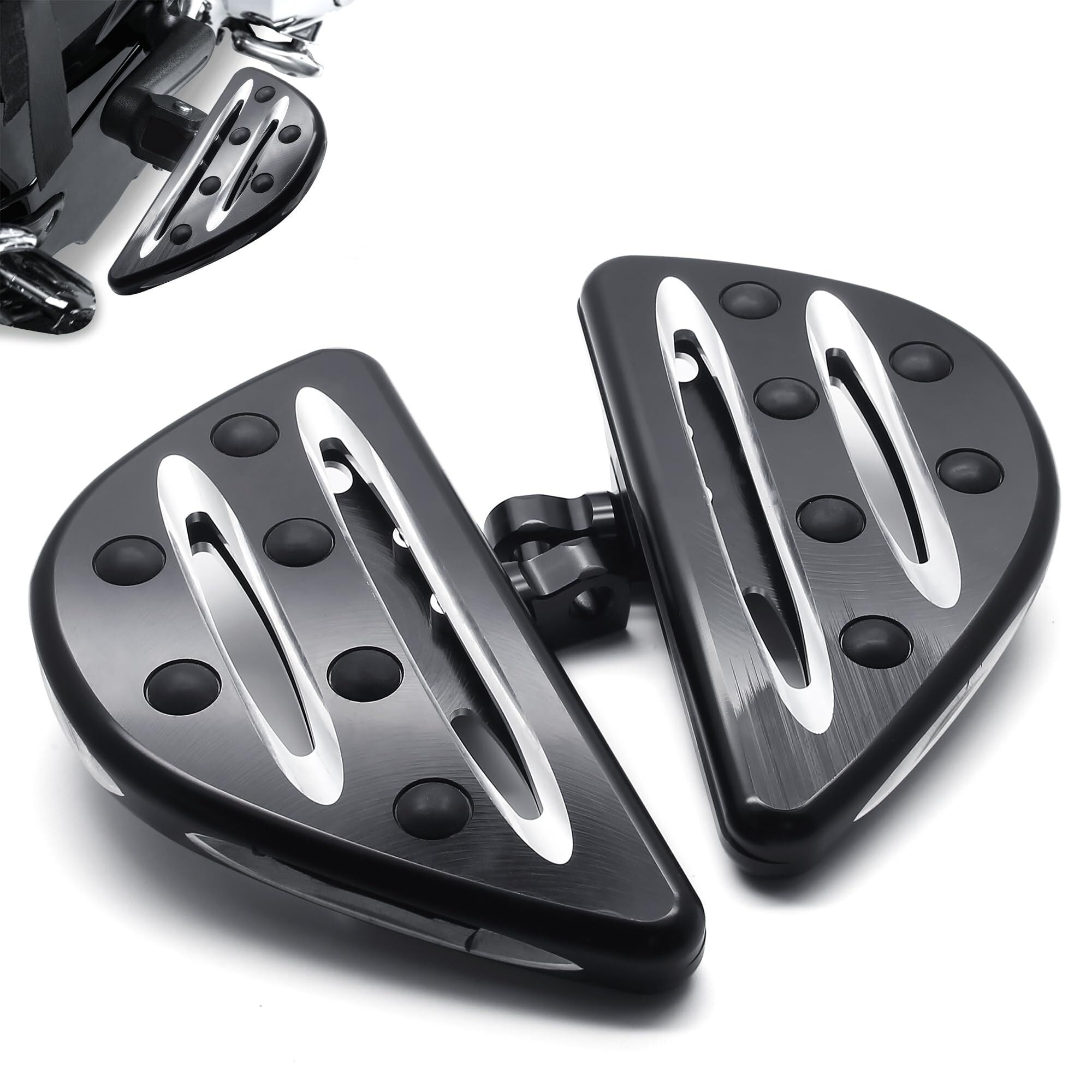 Motorcycle Foot Pegs, Adjustable Male Cruiser Front Floorboards Touring ...