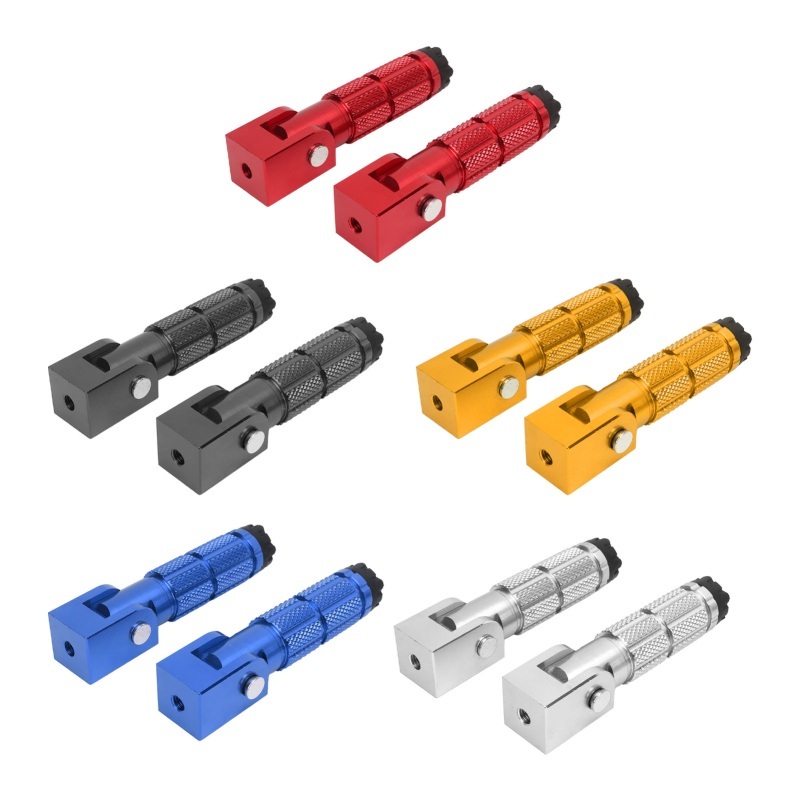 Motorcycle Footpegs CNC Aluminum Motor Bike Universal Folding Footrests ...