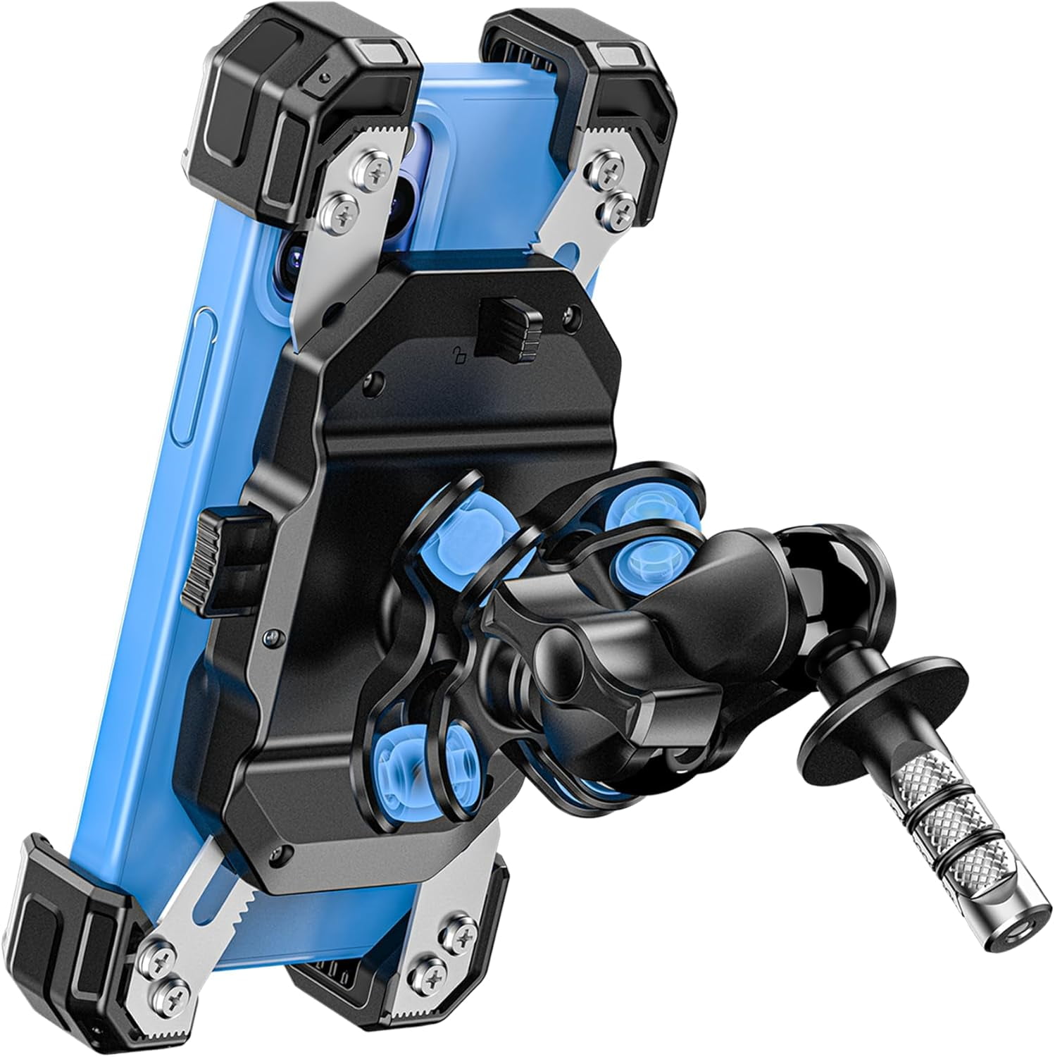 Motorcycle Fork Stem Phone Mount with Vibration Dampener, Motorcycle ...