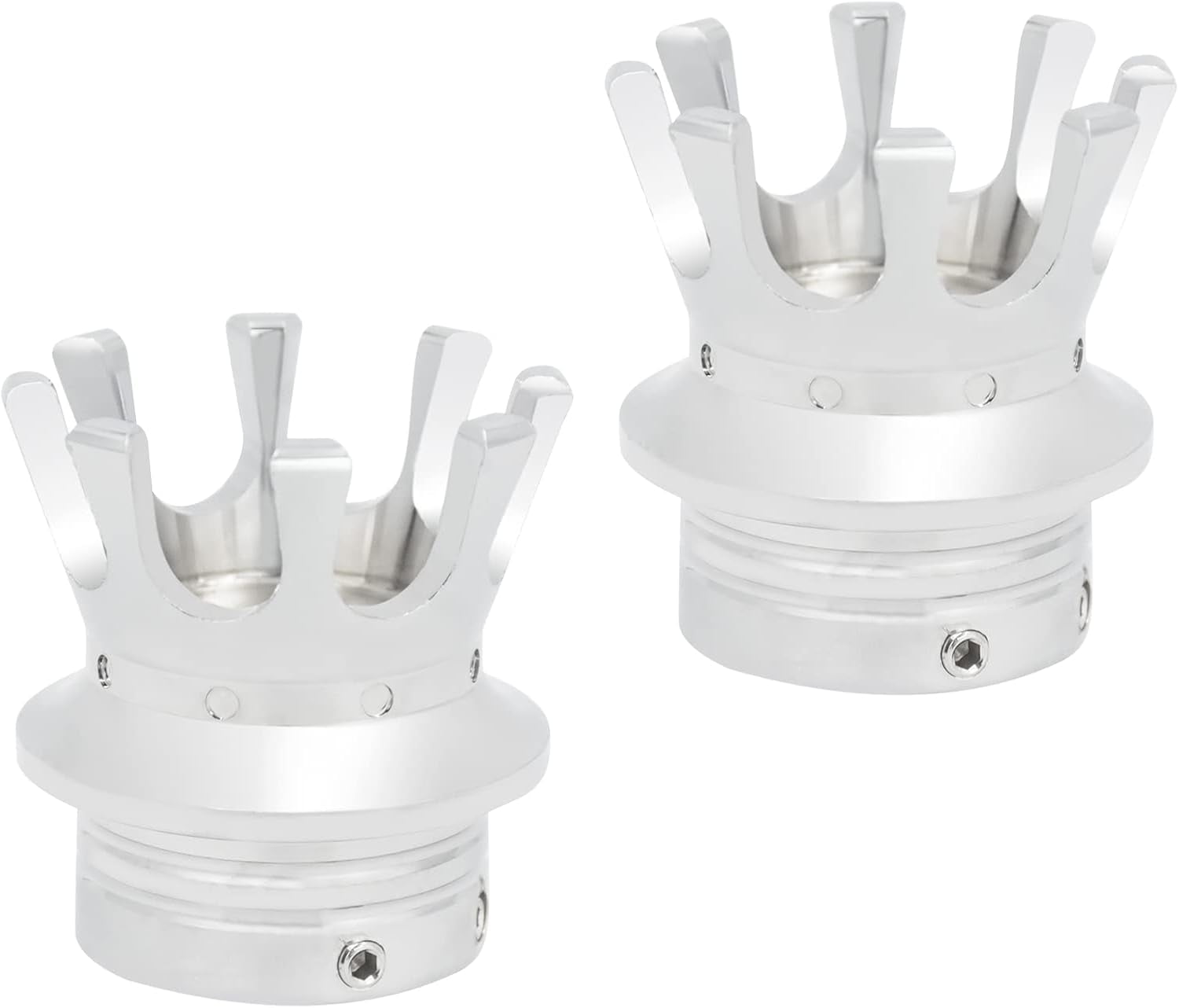 Motorcycle Front Axle Nut Cover Caps Crown Shape Compatible for Harley ...