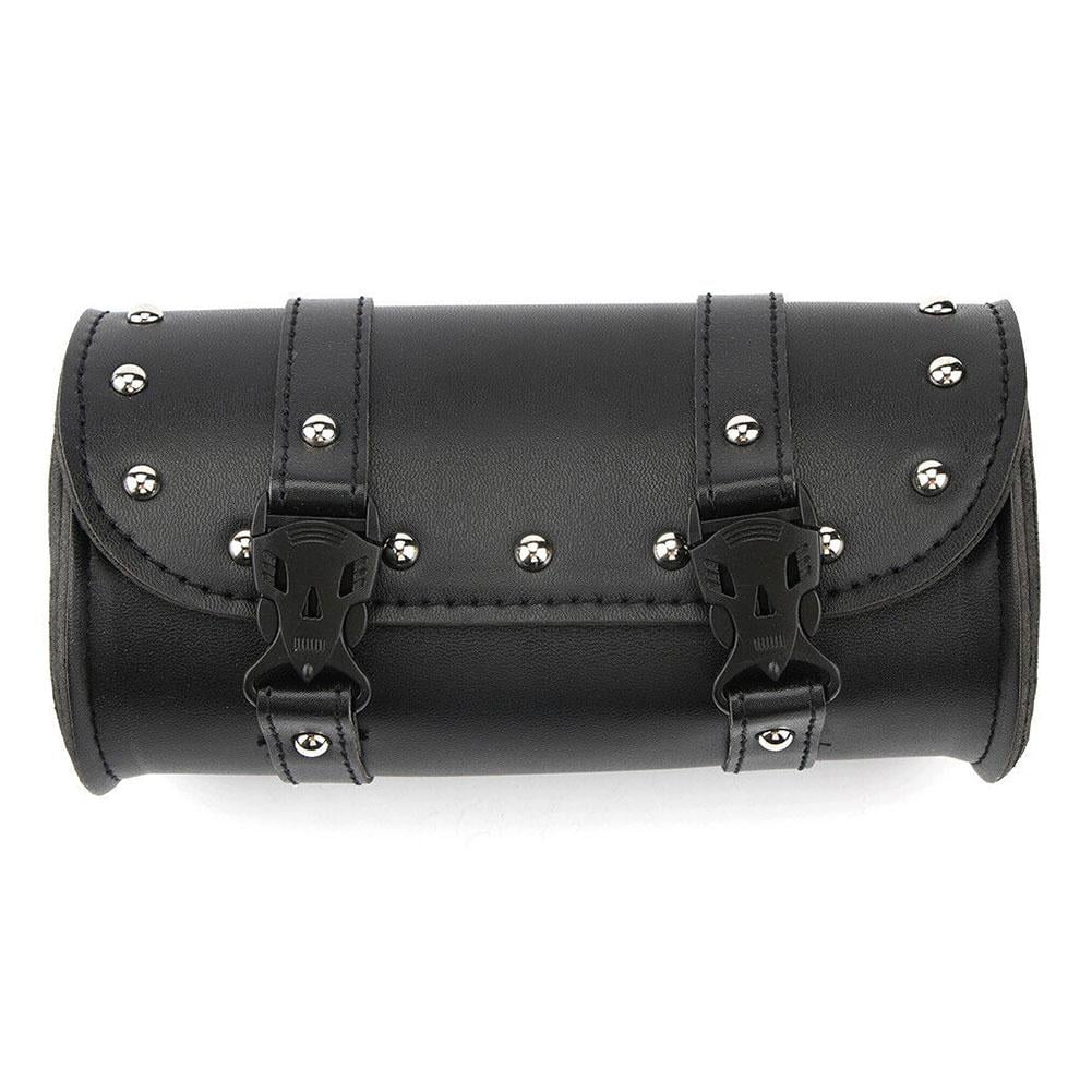 Motorcycle Front Fork Tool Bag Pouch Storage Luggage SaddleBag Leather ...