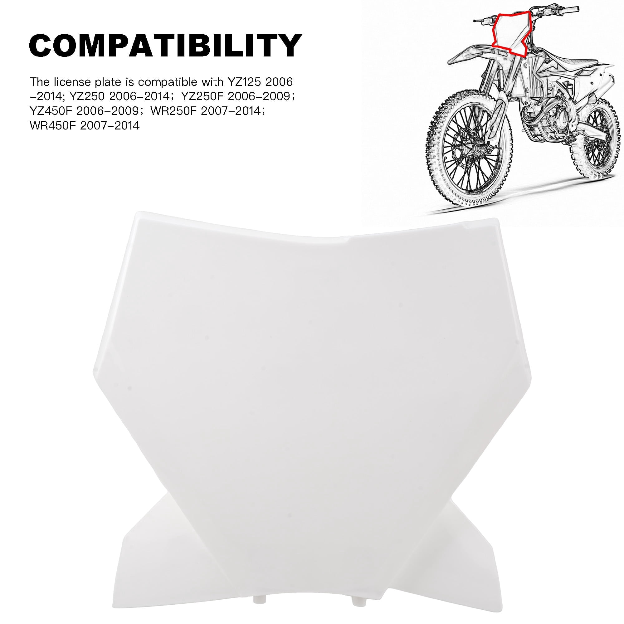 Motorcycle Front Number Plate for KTM SX SX-F XC XC-F 125 250 300 350 ...