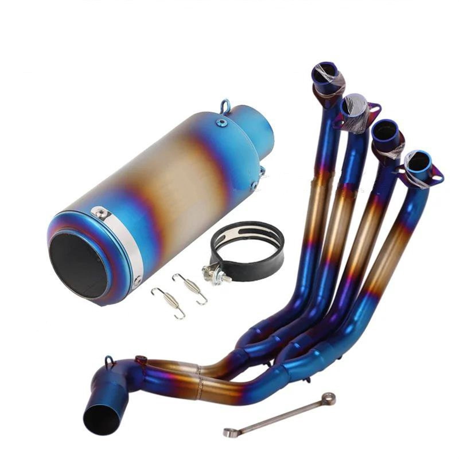 Motorcycle Full Exhaust System Modified Front Middle Link Pipe Muffler ...