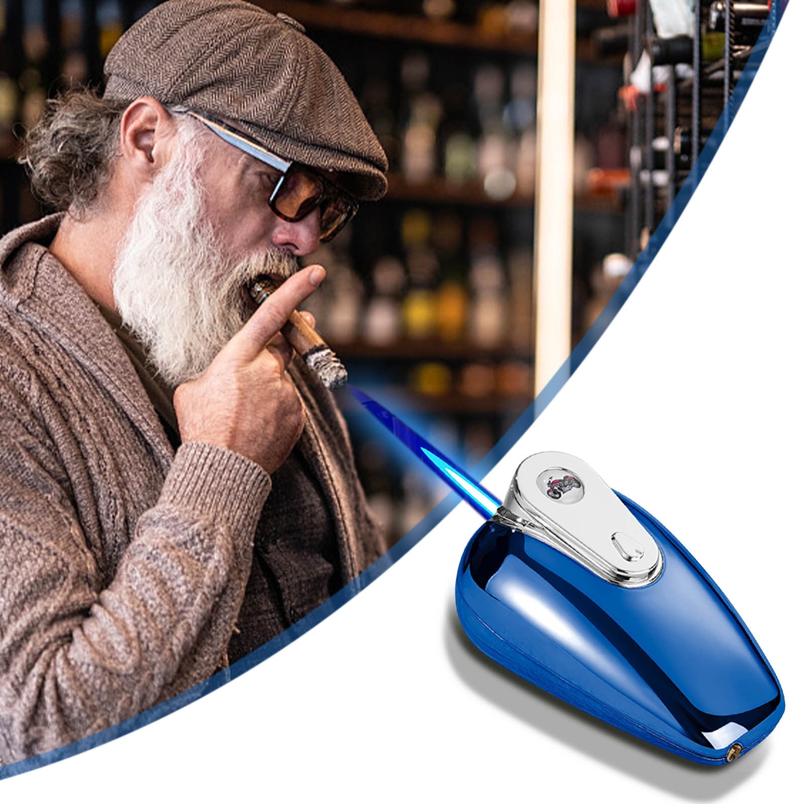 Motorcycle Gas Tank Shape Windproof Lighter for Men, Refillable Butane ...