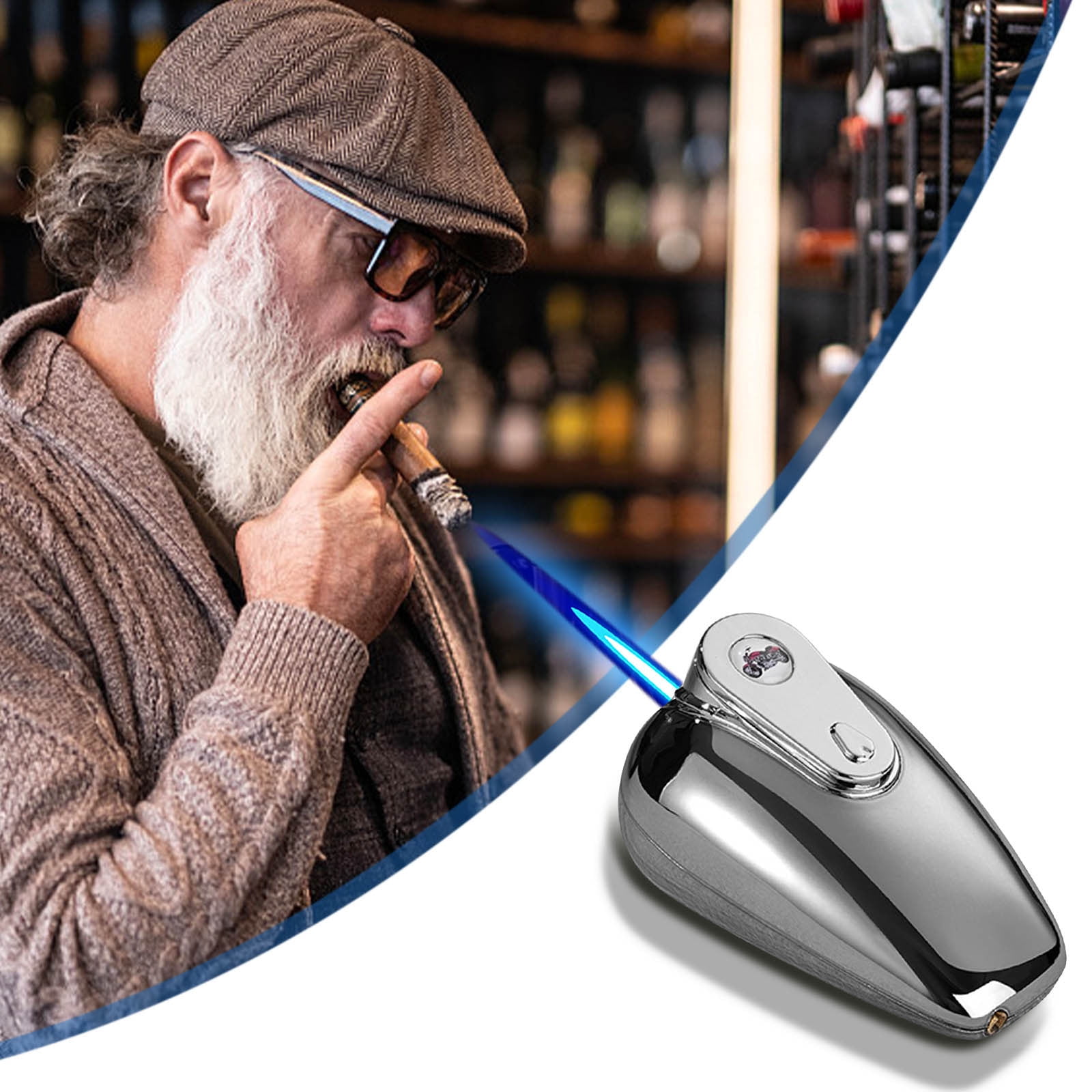 Motorcycle Gas Tank Shape Windproof Lighter for Men, Refillable Butane ...
