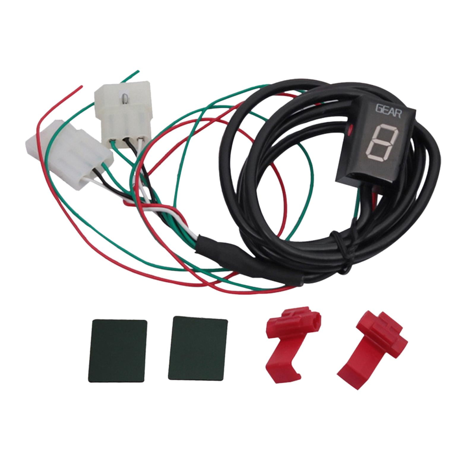 Motorcycle Gear Indicator, LED Display for 000 Shiver 750 ,: Red, Blue ...