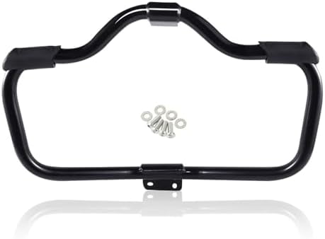Motorcycle Gloss Black Mustache Engine Guard Highway Crash Bar Fits For ...