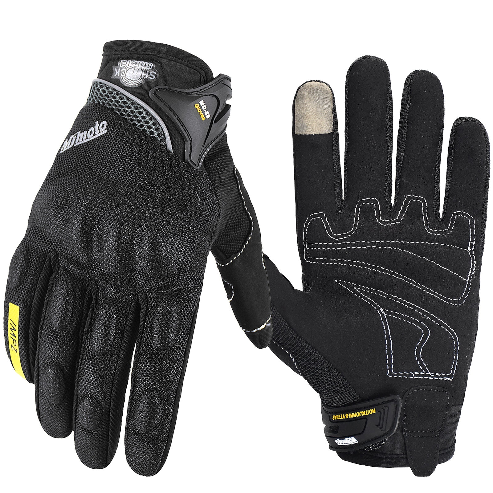 Motorcycle Gloves Mesh Breathable Touchscreen Motorbike Gloves Anti ...