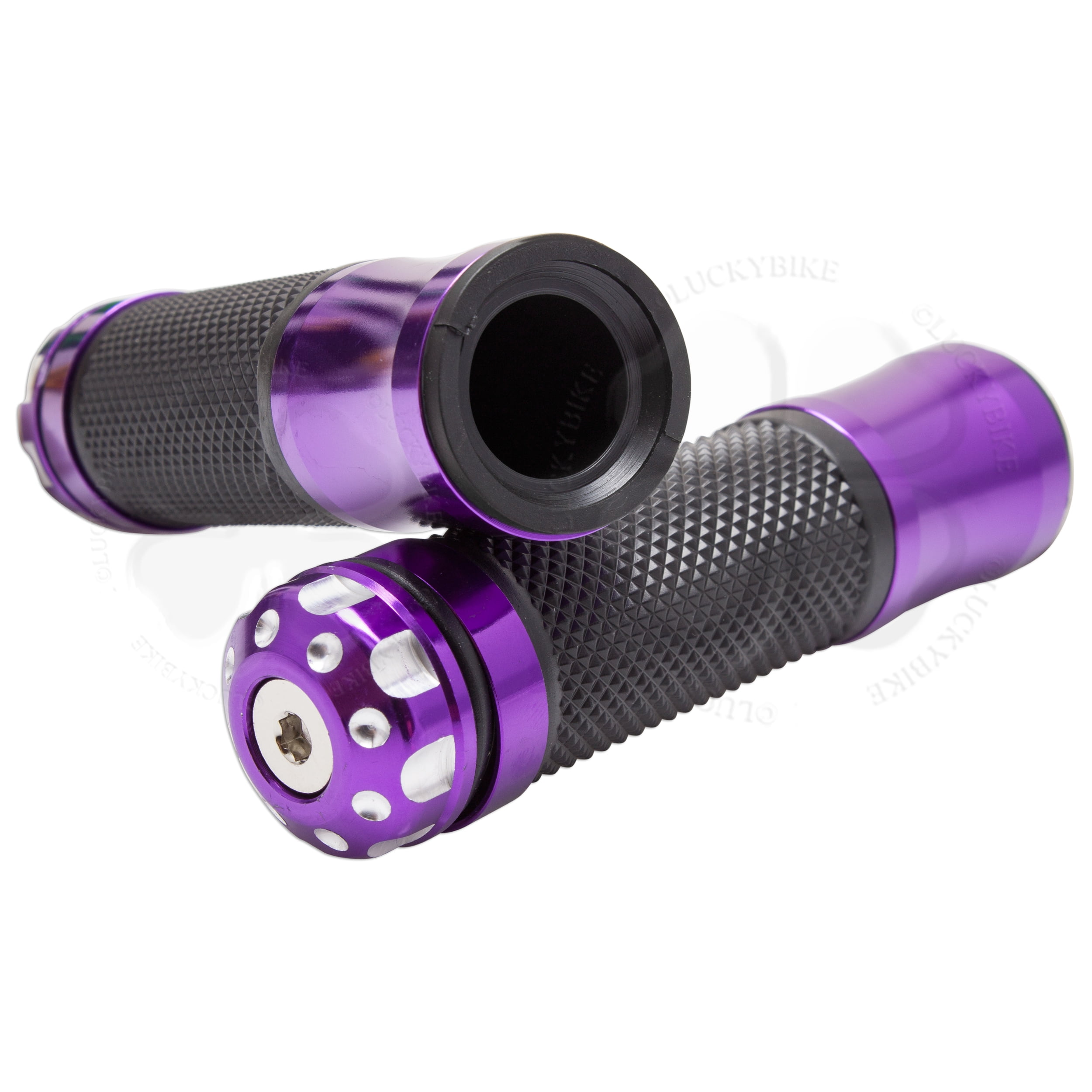 Motorcycle Hand Grips Bar Ends 7/8 Inch Handlebars GSXR CBR RR Ninja ZX ...