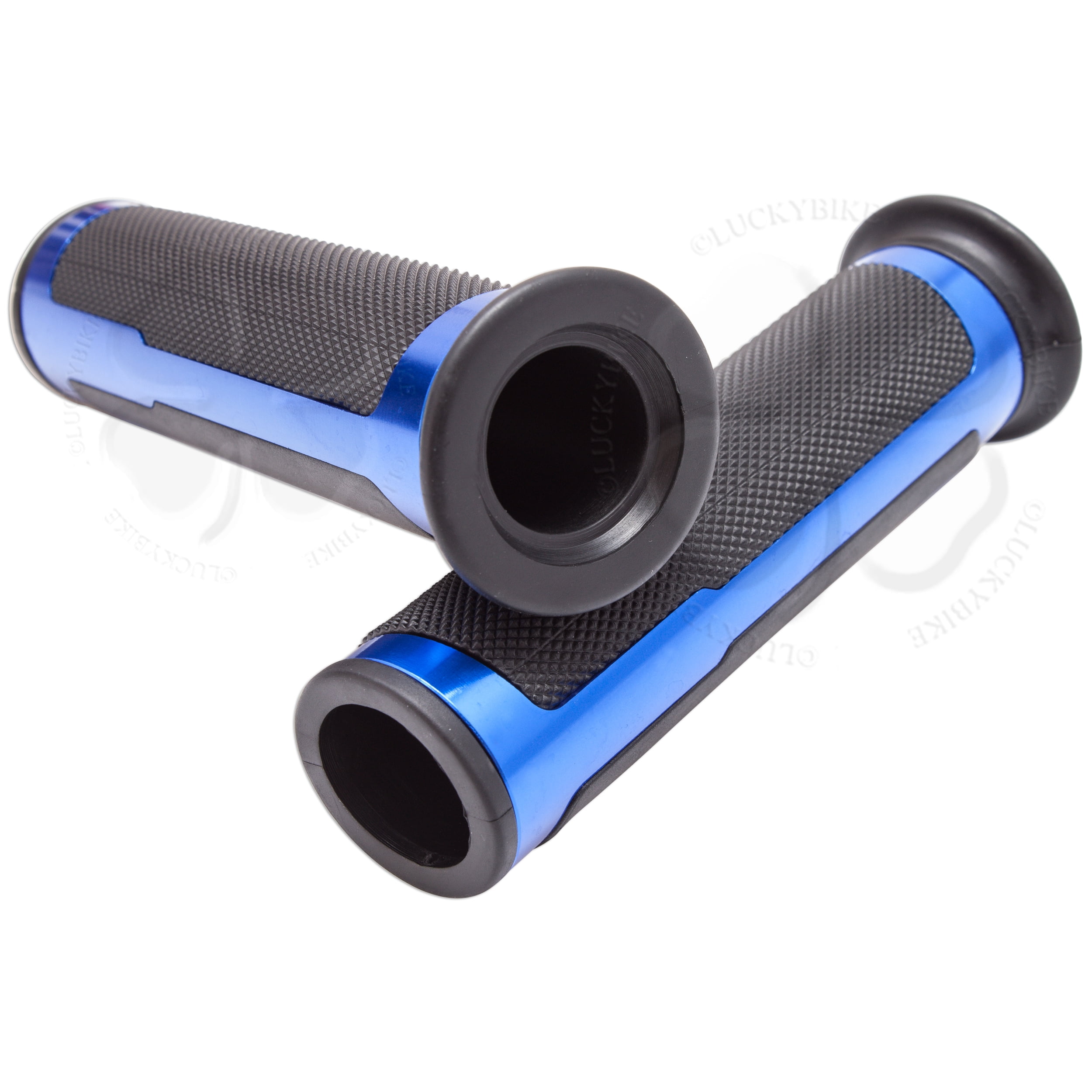 Motorcycle Hand Grips Open End 7/8 Inch Handlebars GSXR CBR RR Ninja ZX ...