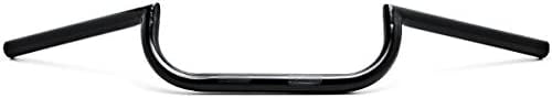 Motorcycle Handlebar 1" Black Steel Cafe Racer Clubman Style Bobber ...