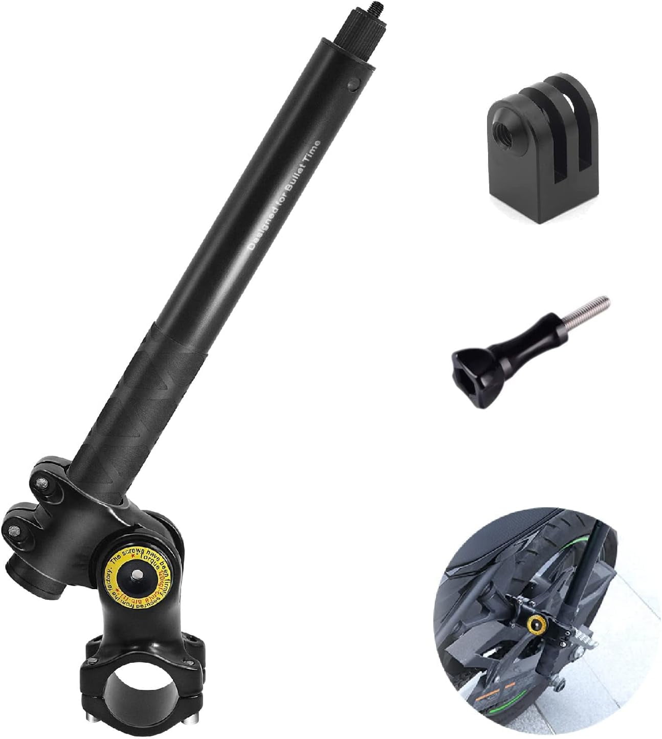 Motorcycle Handlebar Camera Mount with Invisible Selfie Stick for ...