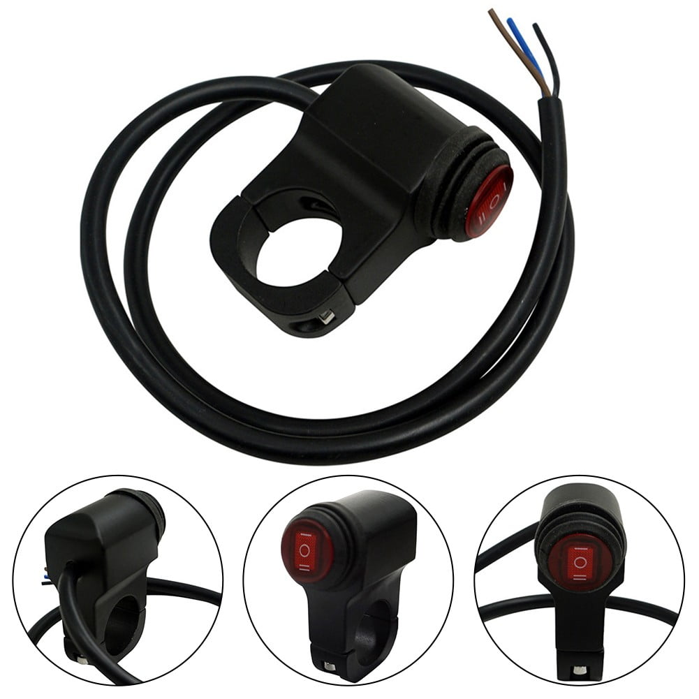Motorcycle Handlebar Light Switch Headlight 12V Waterproof On/Off ...