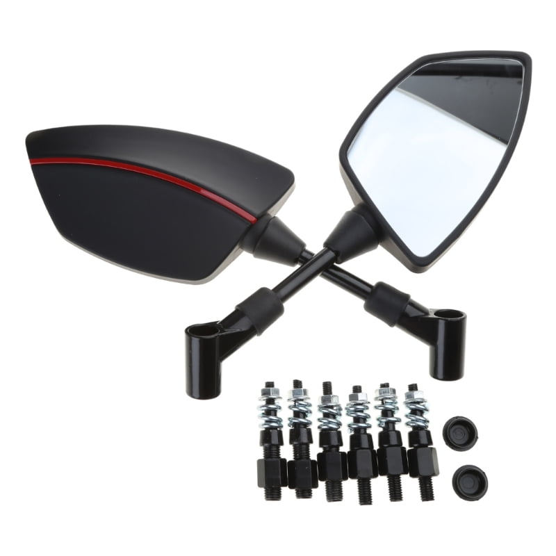 Motorcycle Handlebar Rear View Mirror Bar End Universal Scooter Parking ...