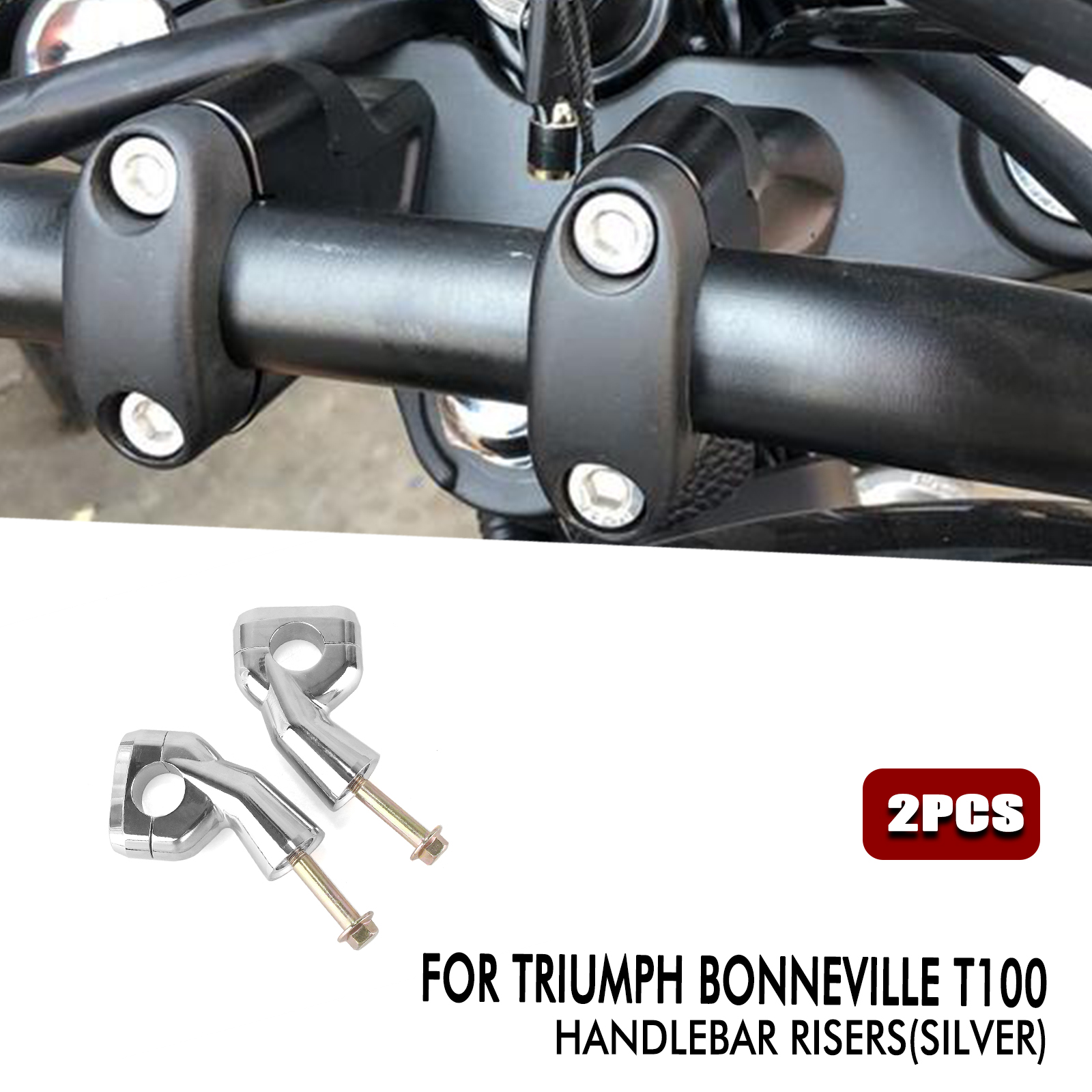 Motorcycle Handlebar Risers Parts Kit Set For Triumph Bonneville T100 ...