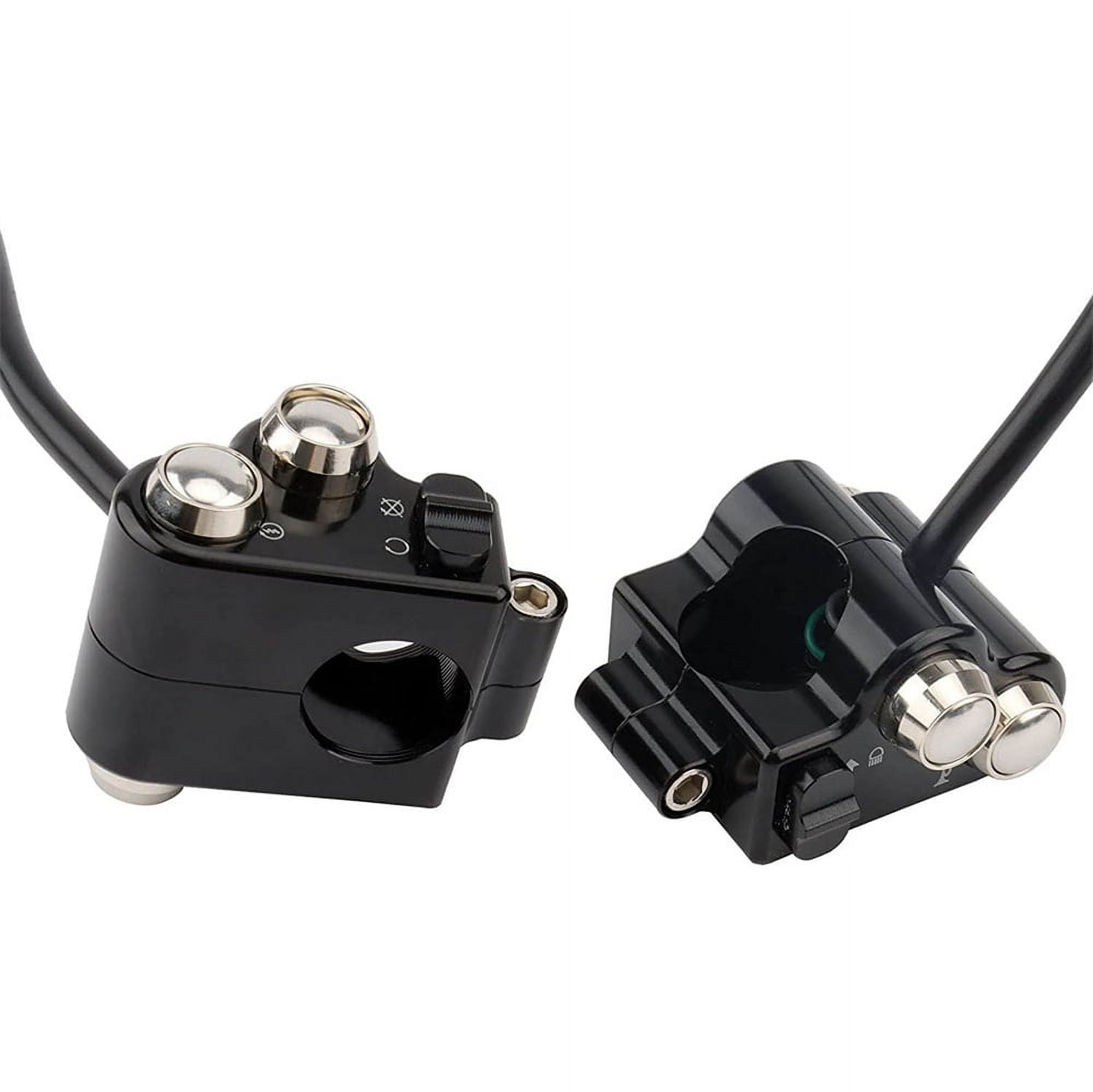 Motorcycle Handlebar Switch Control 22mm CNC Aluminum For Yamaha Honda ...