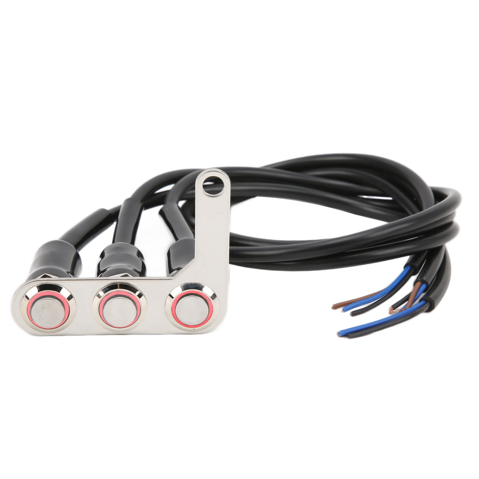Motorcycle Handlebar Switch LED Stainless Steel Waterproof for Horn ...