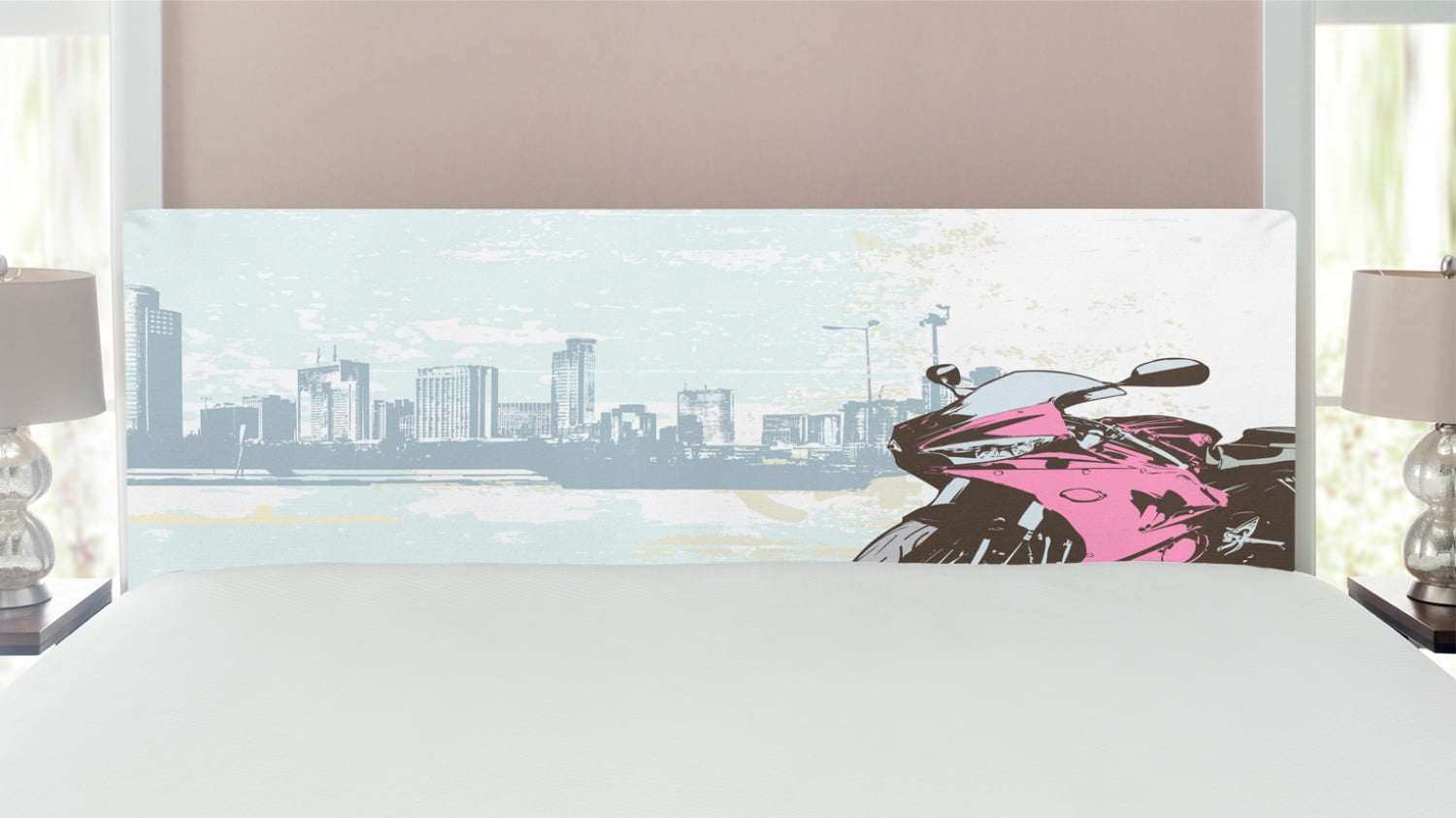 Motorcycle Headboard, Illustration of Sport Bike by River on Modern ...
