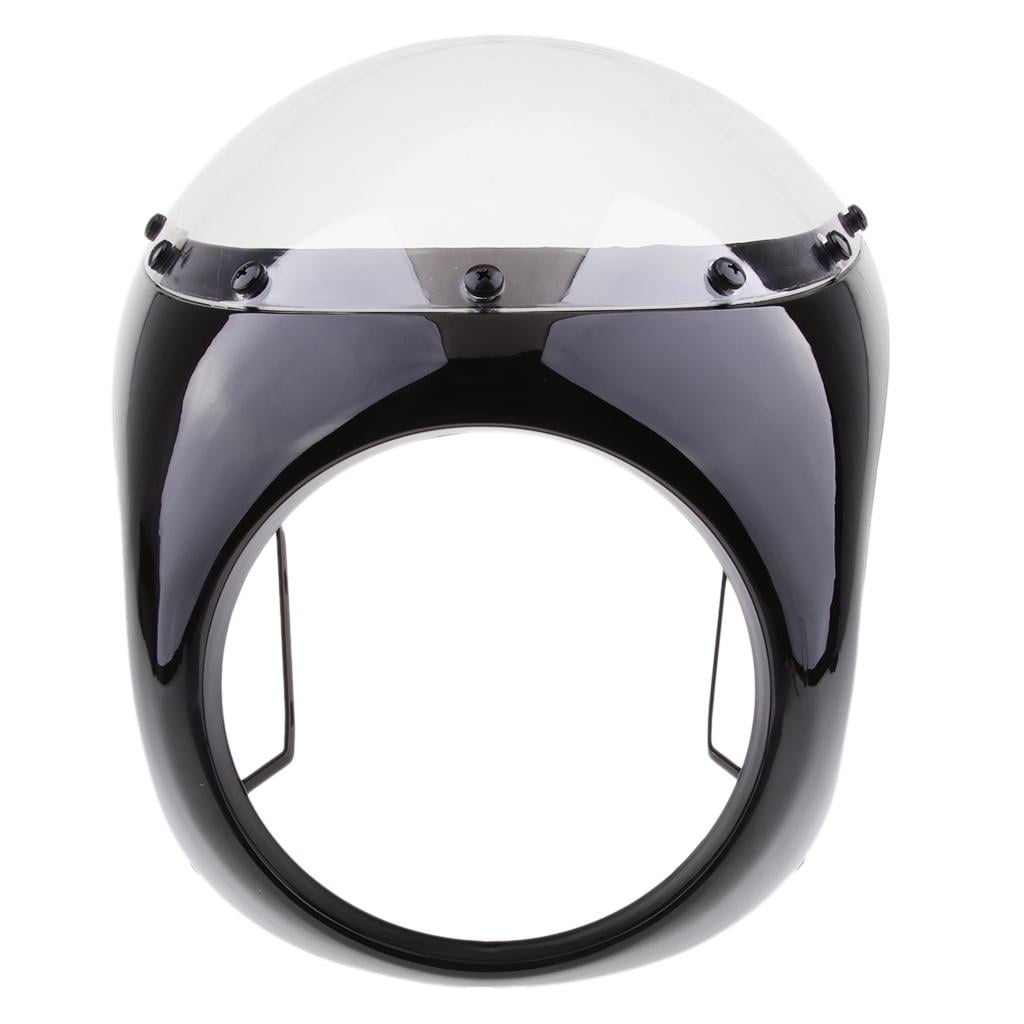 Motorcycle Headlight Fairing For Retro -Rennfahrer - Gloss Black ...