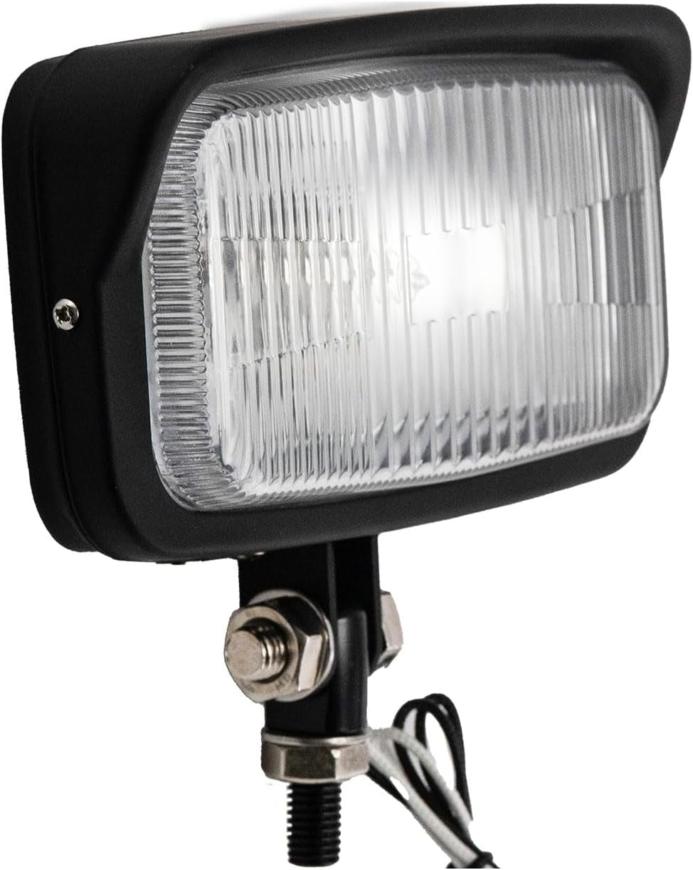 Motorcycle Headlight LED Square Front Spot Light With Visor, Vintage 6. ...