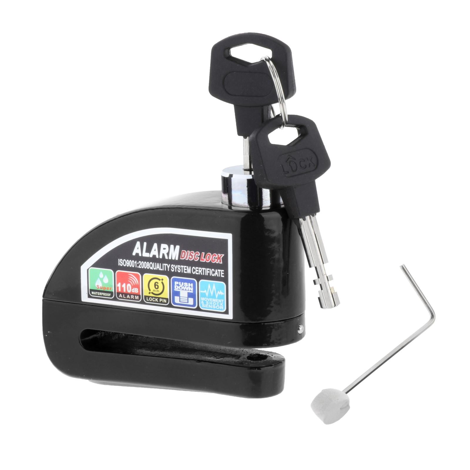 Motorcycle Heavy Duty with 110dB Waterproof Wheel Padlock Fit for ...