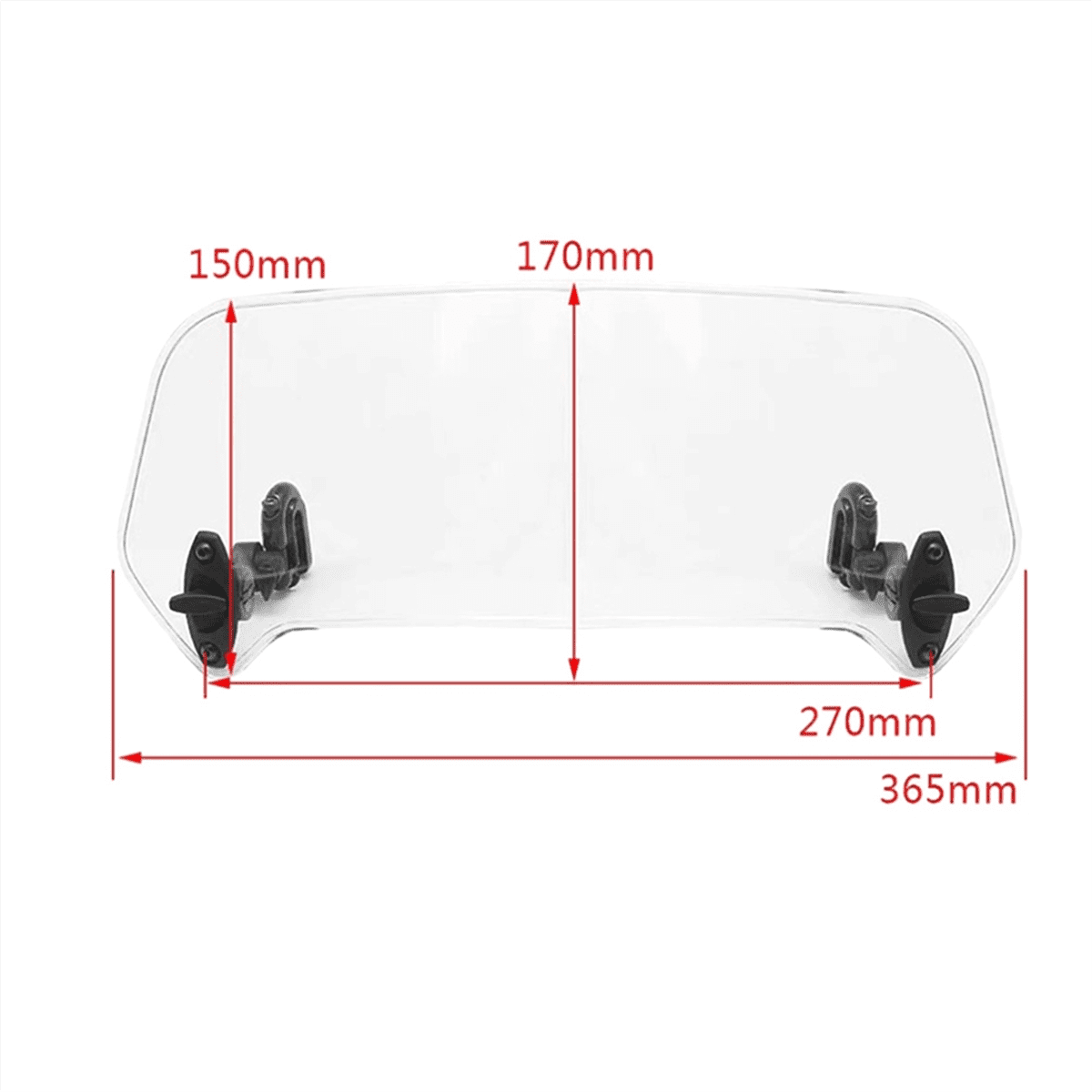 Motorcycle Heightened Windshield Sheet Universal Adjustable Windscreen ...
