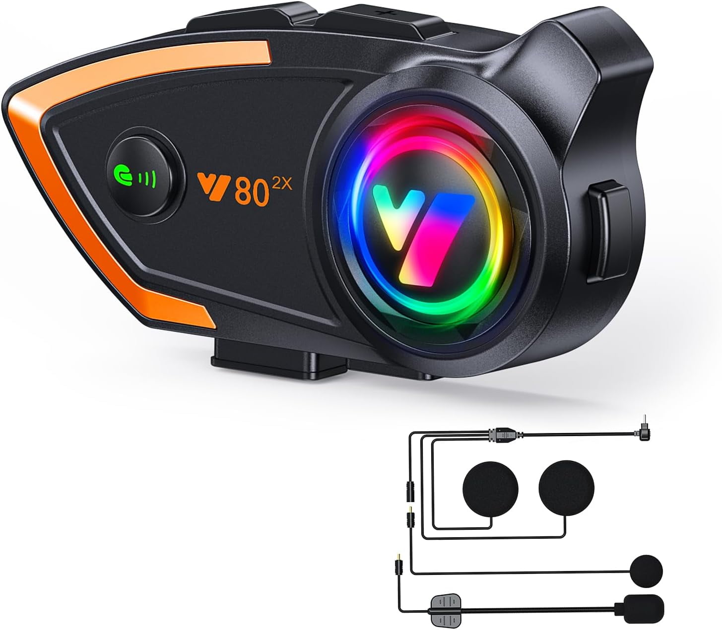 Motorcycle Helmet Bluetooth Headset 500meters 2 Riders Bluetooth Helmet ...