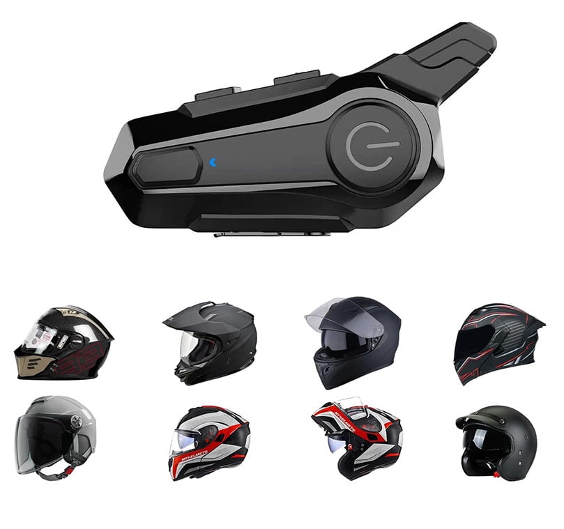 Motorcycle Helmet Bluetooth, with CVC Noise Cancellation Stereo Music ...