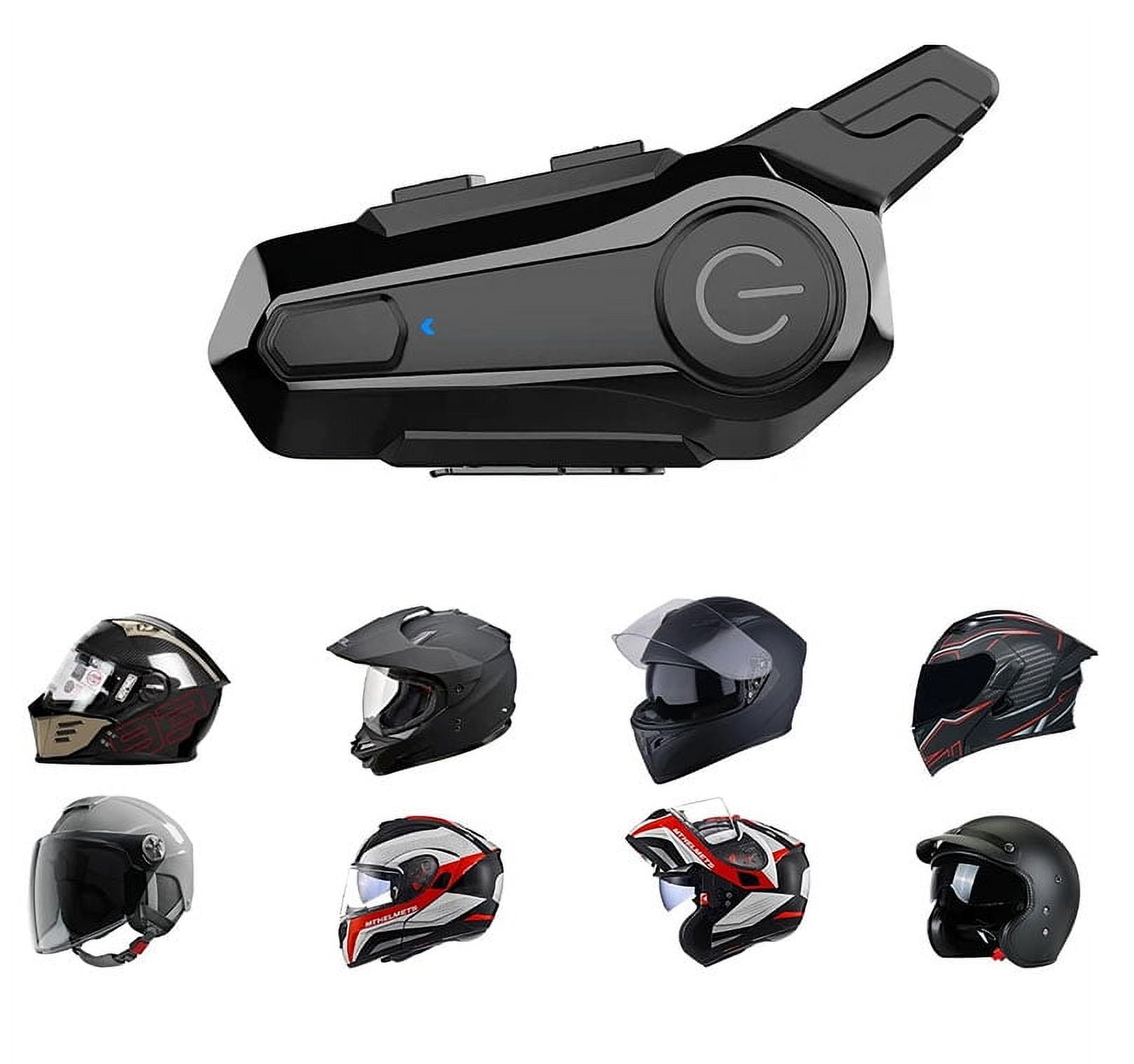 Motorcycle Helmet Bluetooth, with CVC Noise Cancellation Stereo Music ...