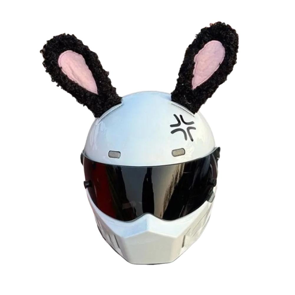 Motorcycle Helmet Cover,Cute Plush Ears Cartoon Animals Motorcycle ...
