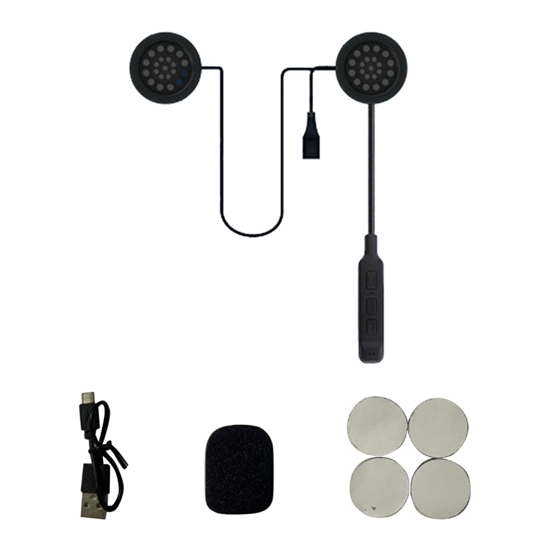 Motorcycle Helmet Earphone Bluetooth 5.3 Type-C One-To-Two with Voice ...