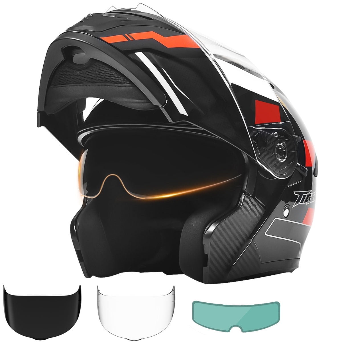 Motorcycle Helmet ,Flip up Full Face Helmet DOT Approved For Adult ...