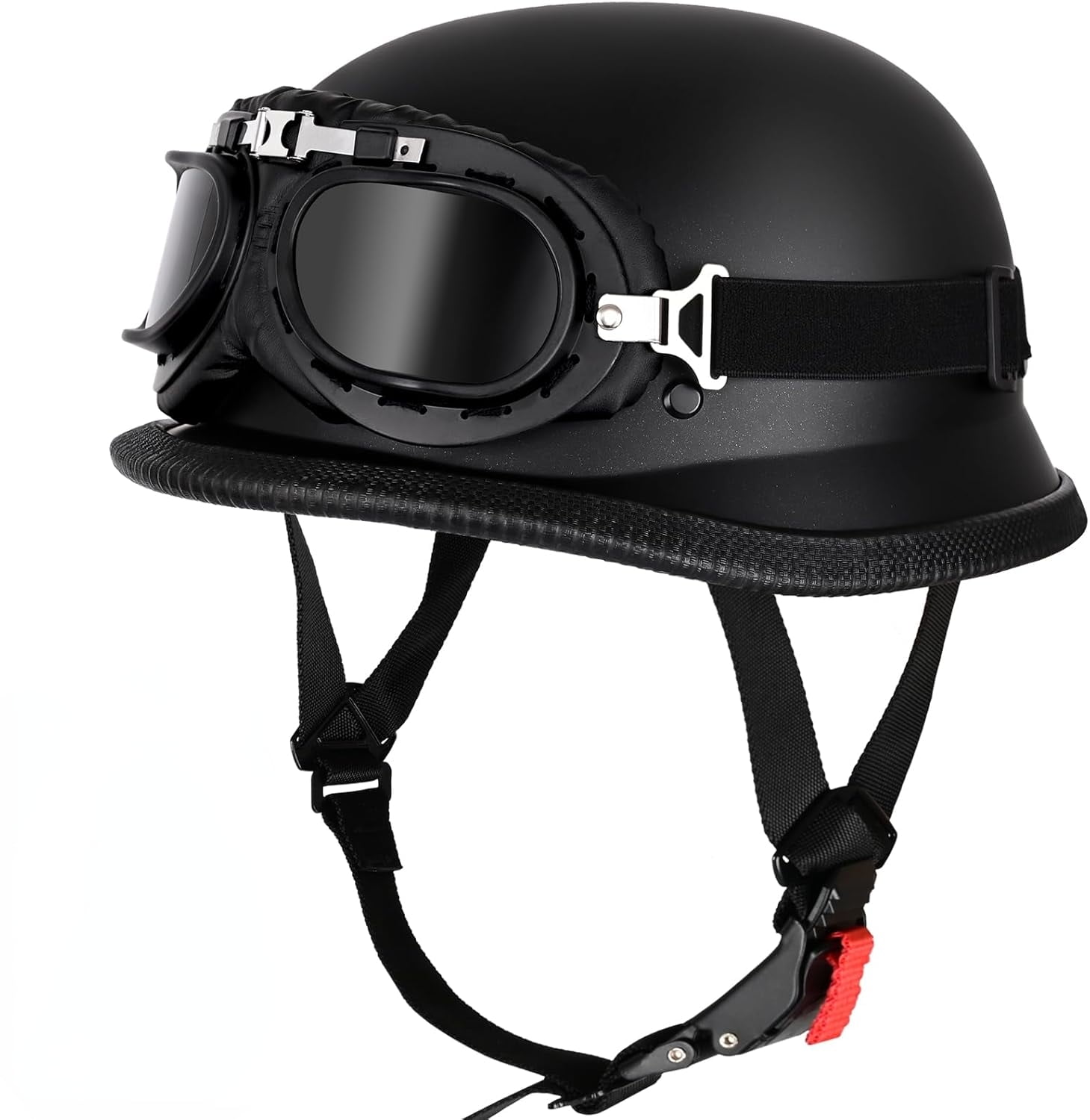 Motorcycle Helmet German Style Half Helmet Skull Cap Adult Men Women ...