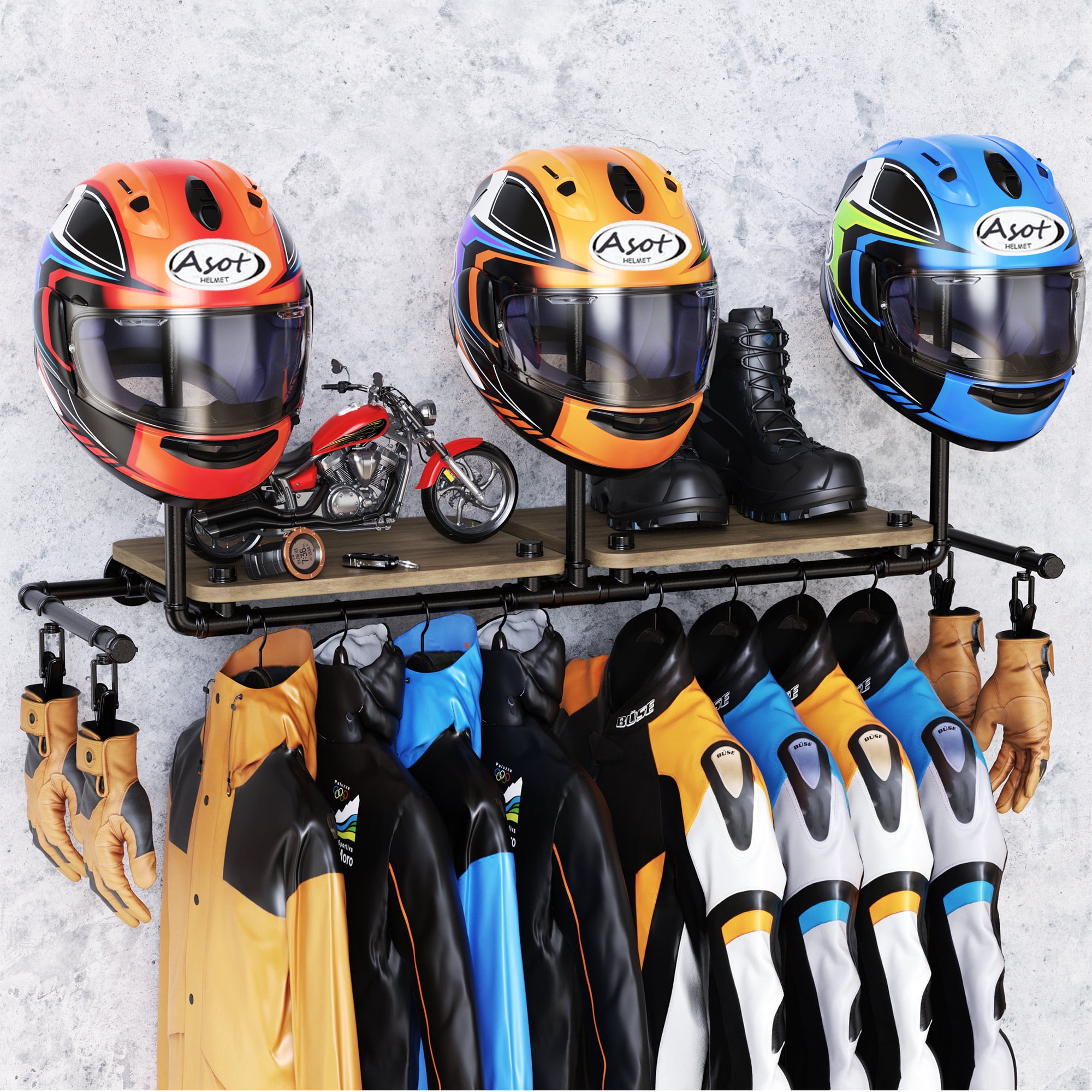 Motorcycle Helmet Holder Wall Mount, Motorcycle Helmet Rack, Helmet ...