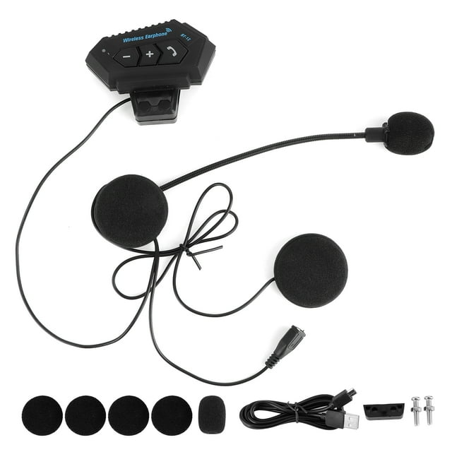 Motorcycle Helmet Intercom Wireless Bluetooth Heaset for IOS/Android W ...