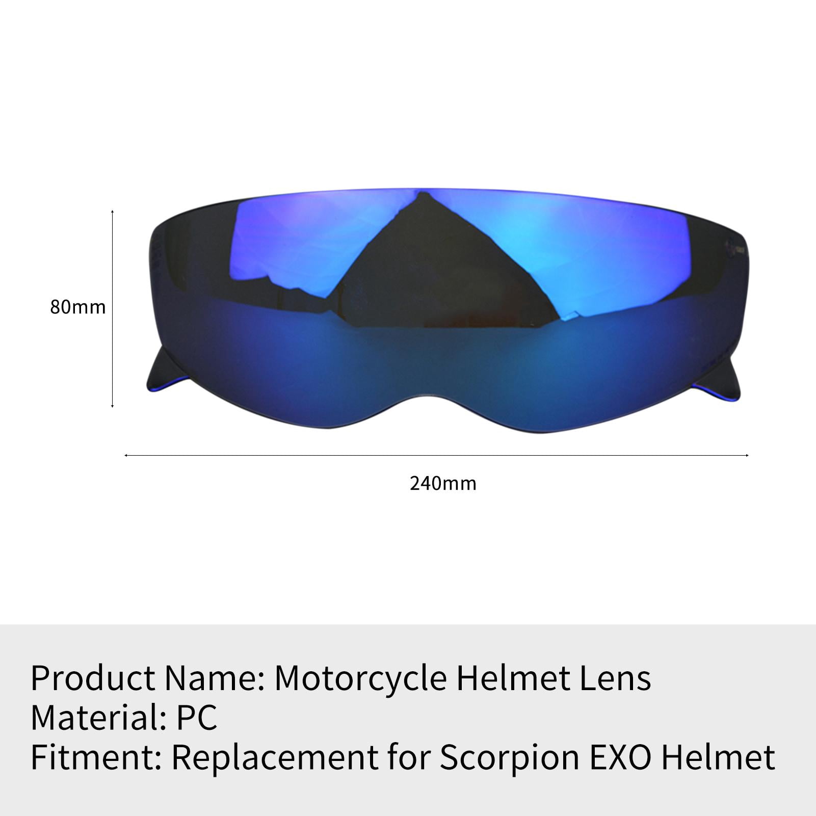 Motorcycle Helmet Lens Easy to Install Splashproof Fogproof Helmet ...