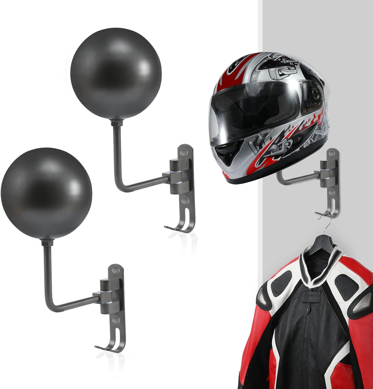 Motorcycle Helmet Rack Wall Mount Stain Steel Helmet Holder 180 ...