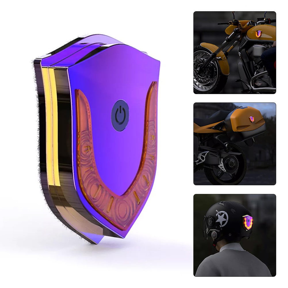 Motorcycle Helmet Signal Light Switched USB Helmet Light Safety ...
