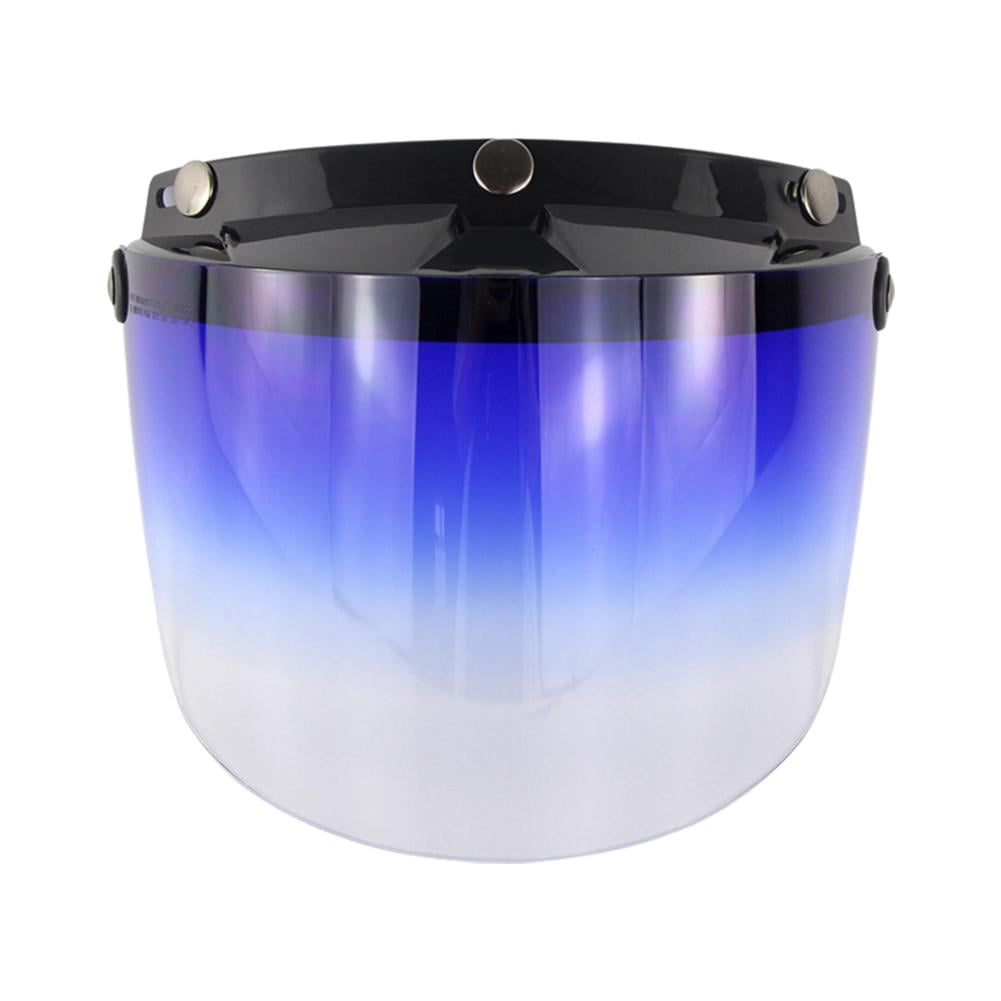 Motorcycle Helmet Visors Bubble Mirror Three Button Type Retro Open ...