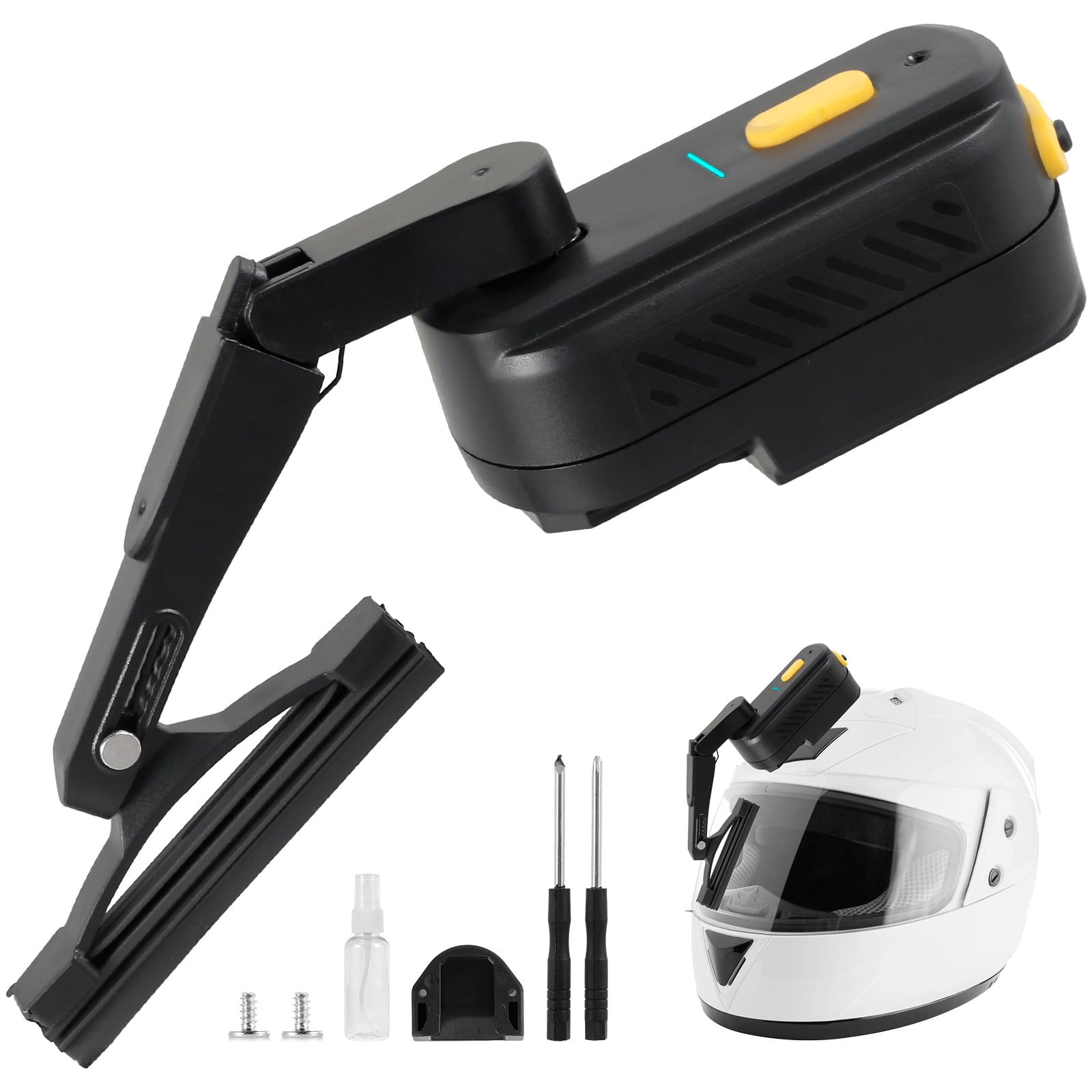 Motorcycle Helmet Wiper Waterproof Motorcycle Windshield Wiper 1200mAh ...