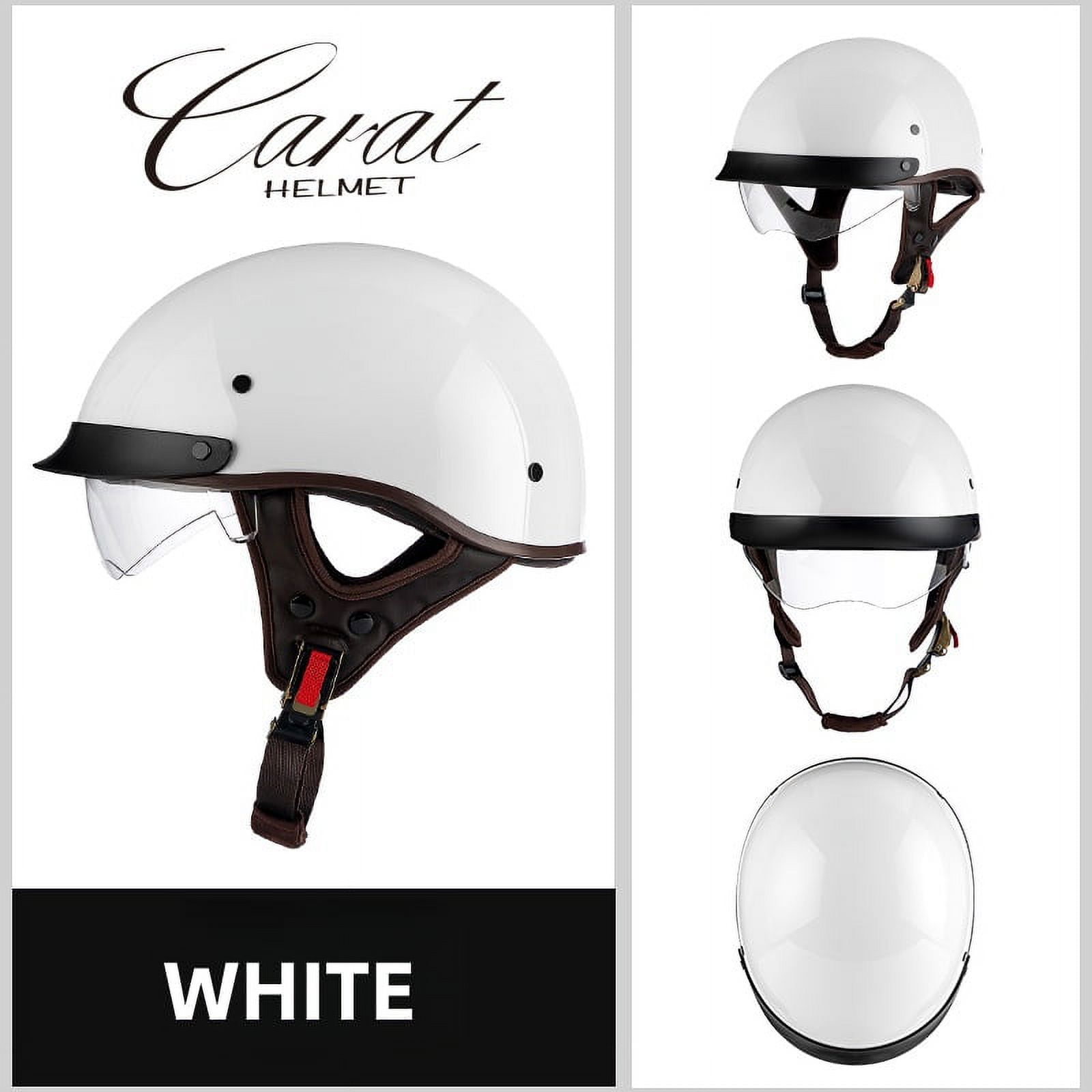 Motorcycle Helmet With lenses Retro Half Helmet Jet Helmet Open Helmet ...