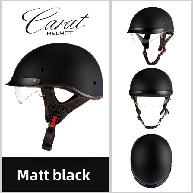 Motorcycle Helmet With lenses Retro Half Helmet Jet Helmet Open Helmet ...