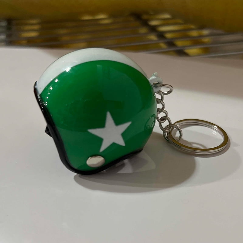 Motorcycle Helmets Key chain Women Men Cute Safety Helmet Car Keychain ...