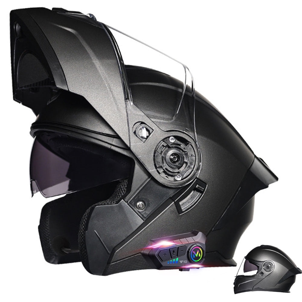 Motorcycle Helmets for Men Bluetooth Full Face Motorbike Helmet, Dot ...