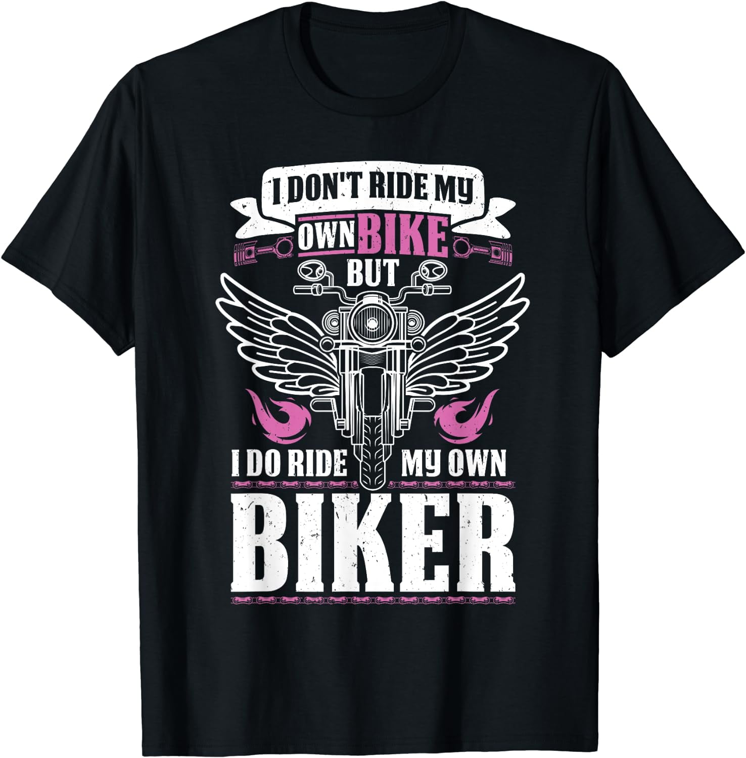 Motorcycle I Do Ride My Own Biker Girlfriend Wife T-Shirt Black ...