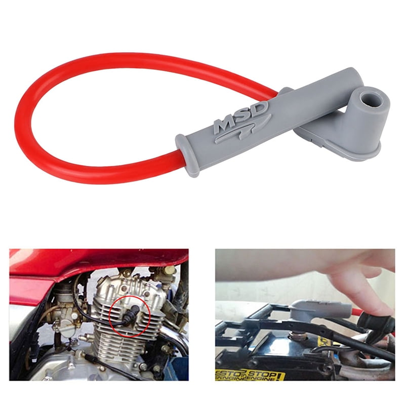 Motorcycle Ignition Wire Coil Booster Spark Plug Cap High Voltage Wire ...