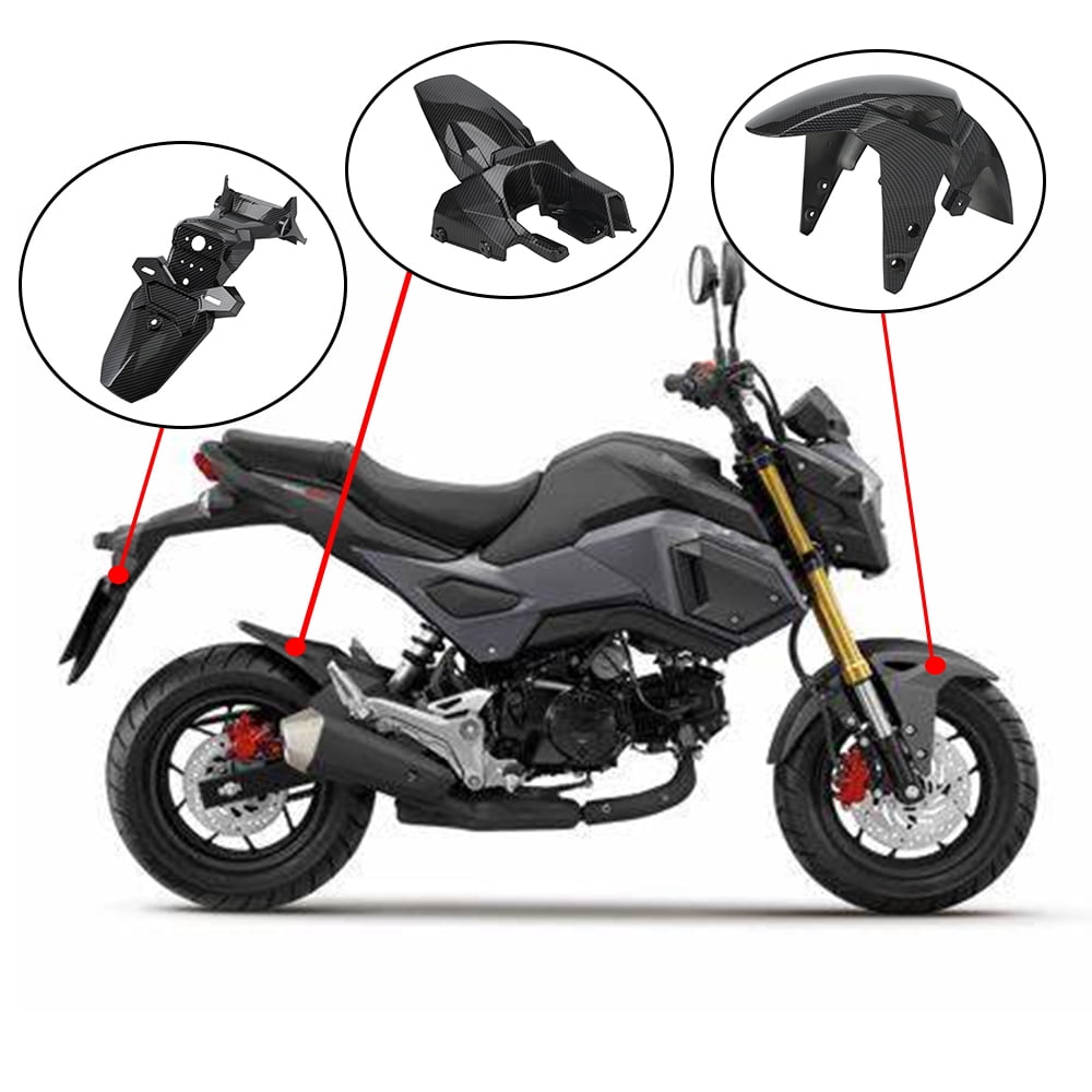 Motorcycle Imitation Carbon Fiber PP Fender Cover Front Rear Side Cover ...