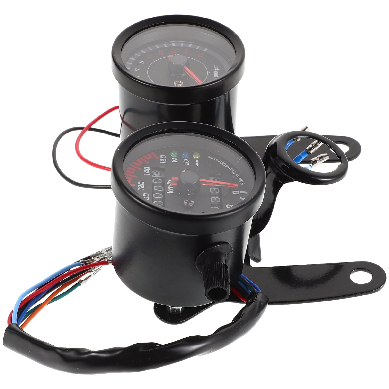 Motorcycle Instrument Set Motorized Bicycle Parts Bike Black - Walmart.com